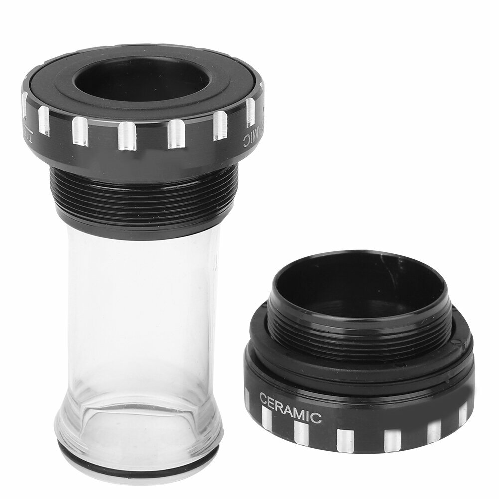 Велосипедная каретка ZTTO Alloy BB109 с интегрированными керамическими подшипниками и резьбовым креплением (черная)