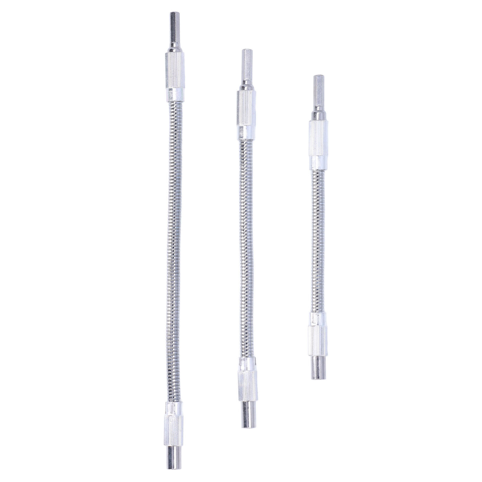 Комплект из 3 удлинителей гибкого вала. Универсальный набор держателей для сверл 1/4 дюйма, удлинитель для легкого доступа и снижения нагрузки.