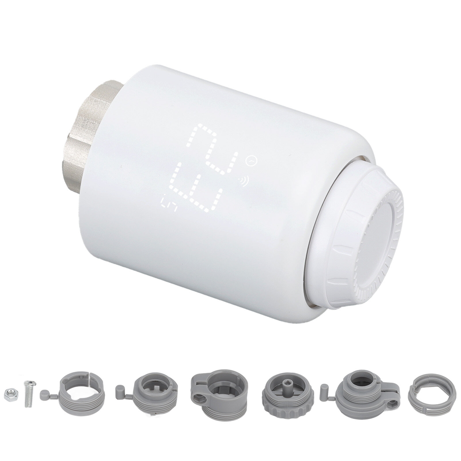 Умный термостат для радиатора с поворотным экраном, программируемым расписанием и интеллектуальным клапаном для Zigbee.