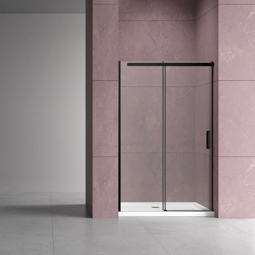 Душевая Дверь Dice Vds-4d150clb, 1500, Черный, Стекло Прозрачное