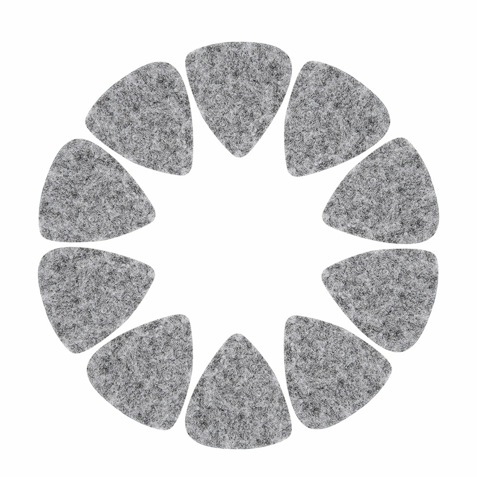 10 шт. высококачественных фетровых медиаторов 3 мм для гитары укулеле (серые)