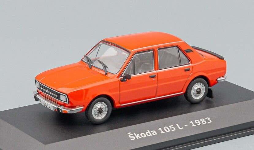 SKODA 105L (1983), red, масштабная модель коллекционная