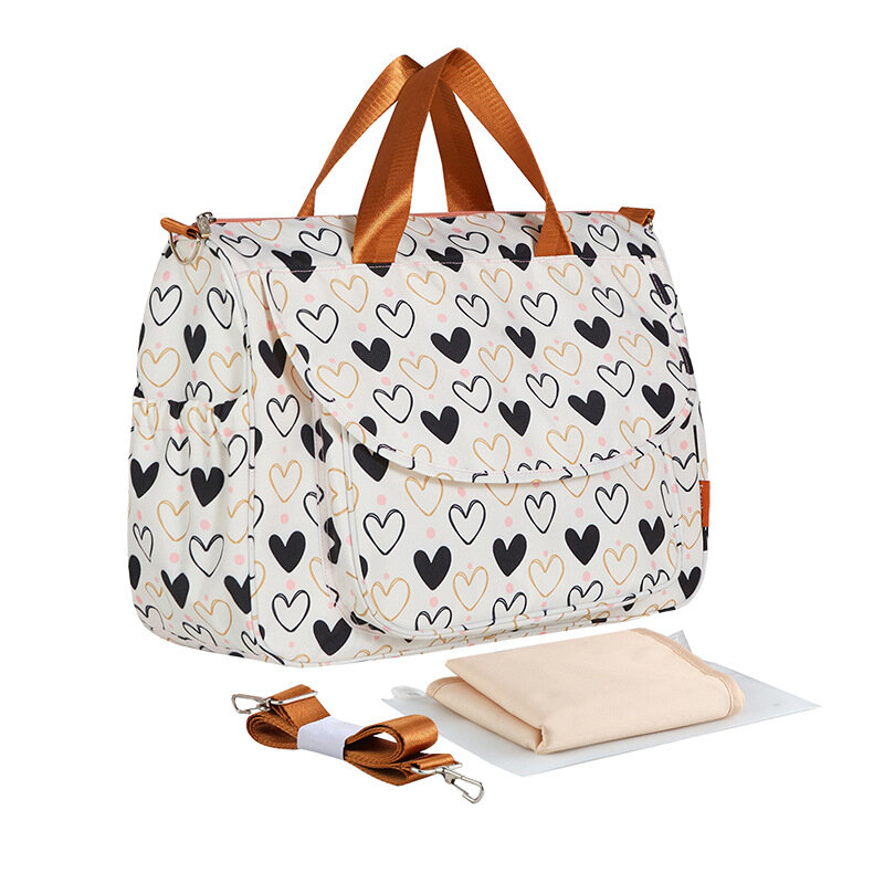 Сумка-мессенджер "Белое сердечко любви", для мамы и ребенка