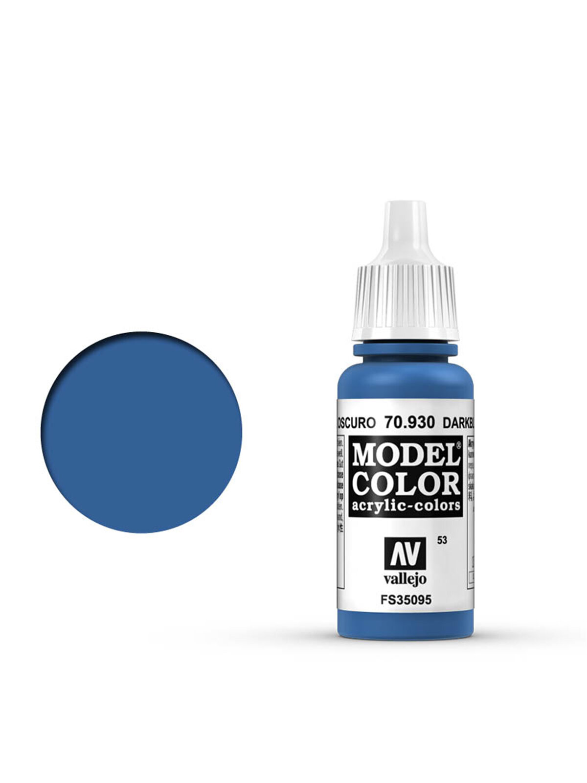 Краска акриловая Vallejo серии Model Color - Dark Blue 70930, матовая, 17 мл