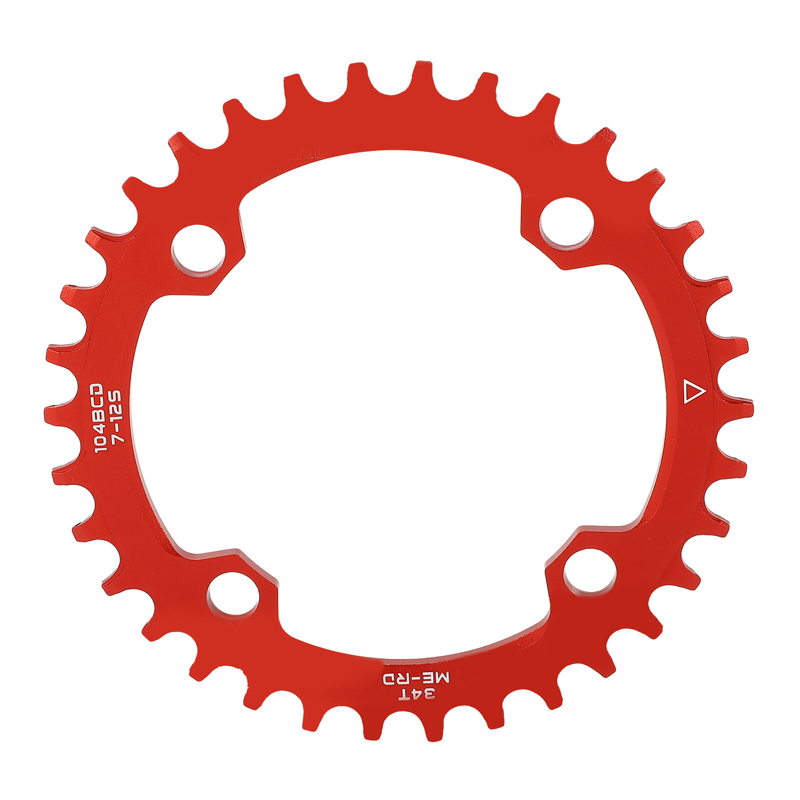 Круглая звездочка для велосипеда, алюминиевый сплав, узкая и широкая зубья, одинарная звездочка для горных велосипедов, красная.