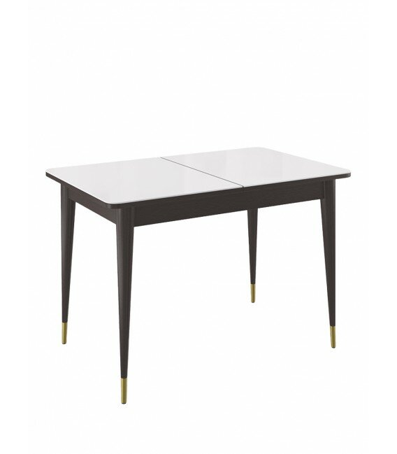 Стол KENNER 1100K венге/стекло белое глянец