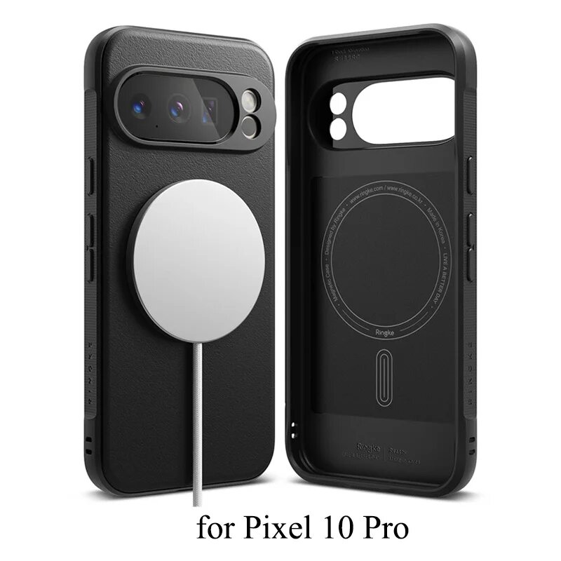 Ringke Onyx, предназначенный для чехла Google Pixel 10 Pro, гибкая противоударная рамка из ТПУ Magnetic Black