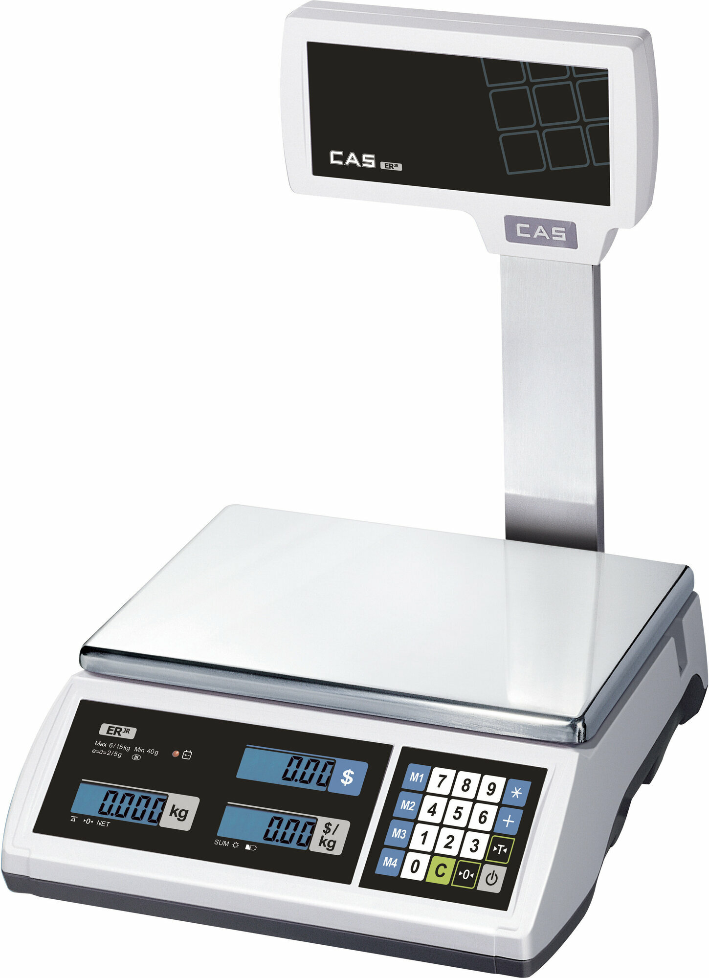Торговые весы CAS ER JR-6CBU белые