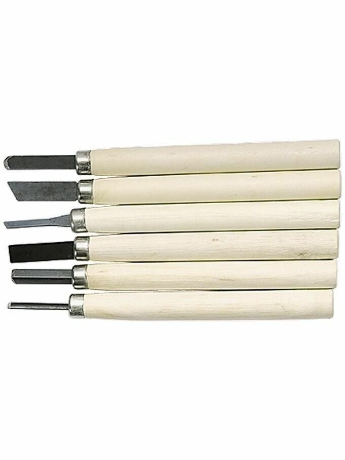 Набор резцов по дереву, 6 шт, Sparta 246065