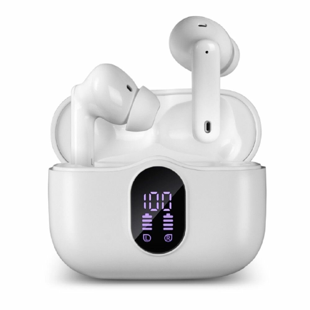 Sven Наушники E - 310B, белый Bluetooth, TWS, ANC, ENC, APP