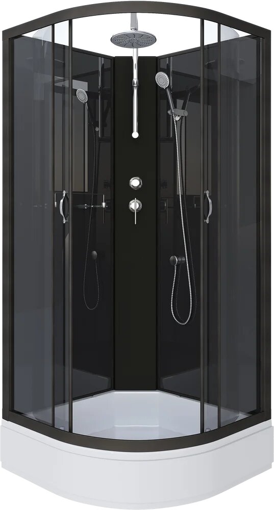 Душевая кабина Niagara Classic NG-6501-14BKT 90x90 см, без крыши, с тропическим душем