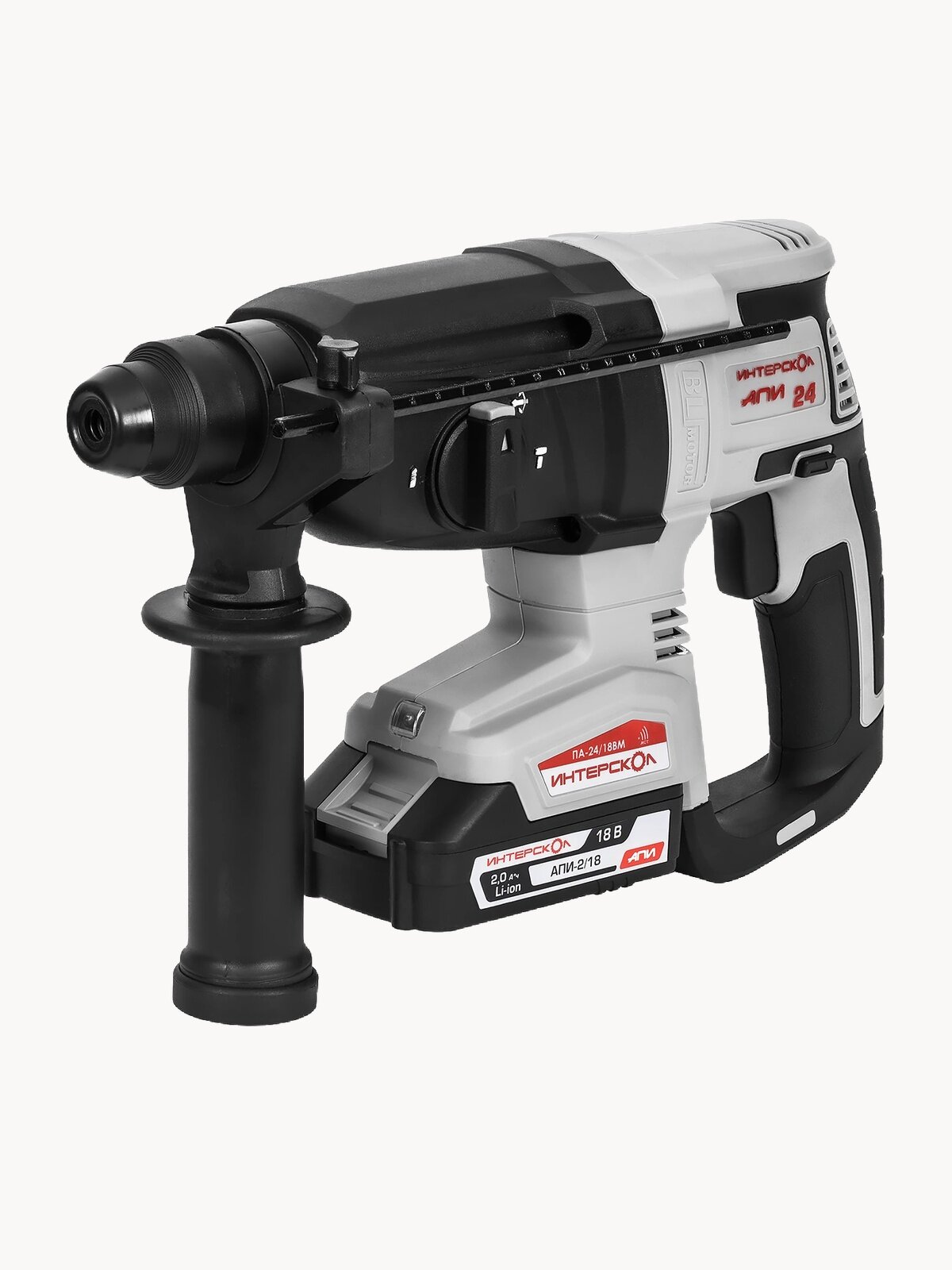 Бесщеточный профессиональный аккумуляторный трехрежимный перфоратор ИНТЕРСКОЛ ПА-24/18ВM 730.0.0.70, без АКБ и ЗУ