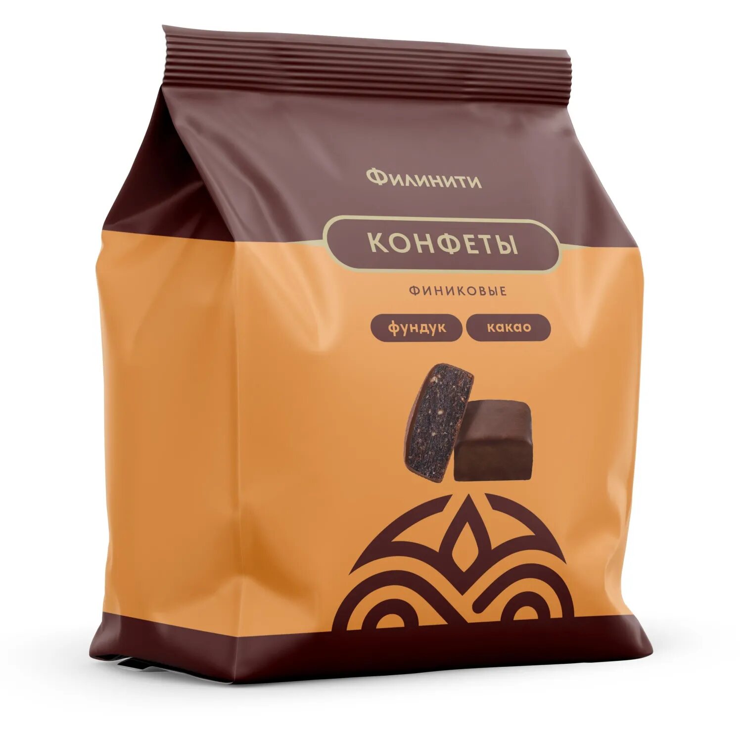 Конфеты Филинити глазирован из сухофрукт и орех с фунд и какао, б/сах 165г