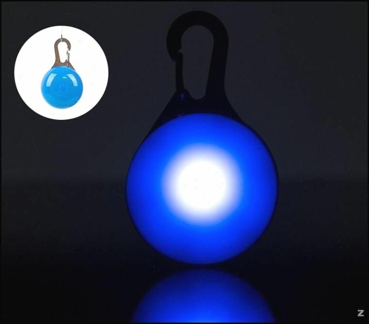 Маячок - брелок светящийся / мигающий / синий