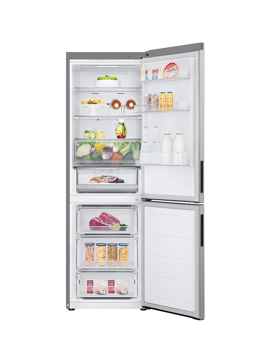 Холодильник LG GC-B459ANMW двухкамерн. общий объем 377л серебристый инвертер