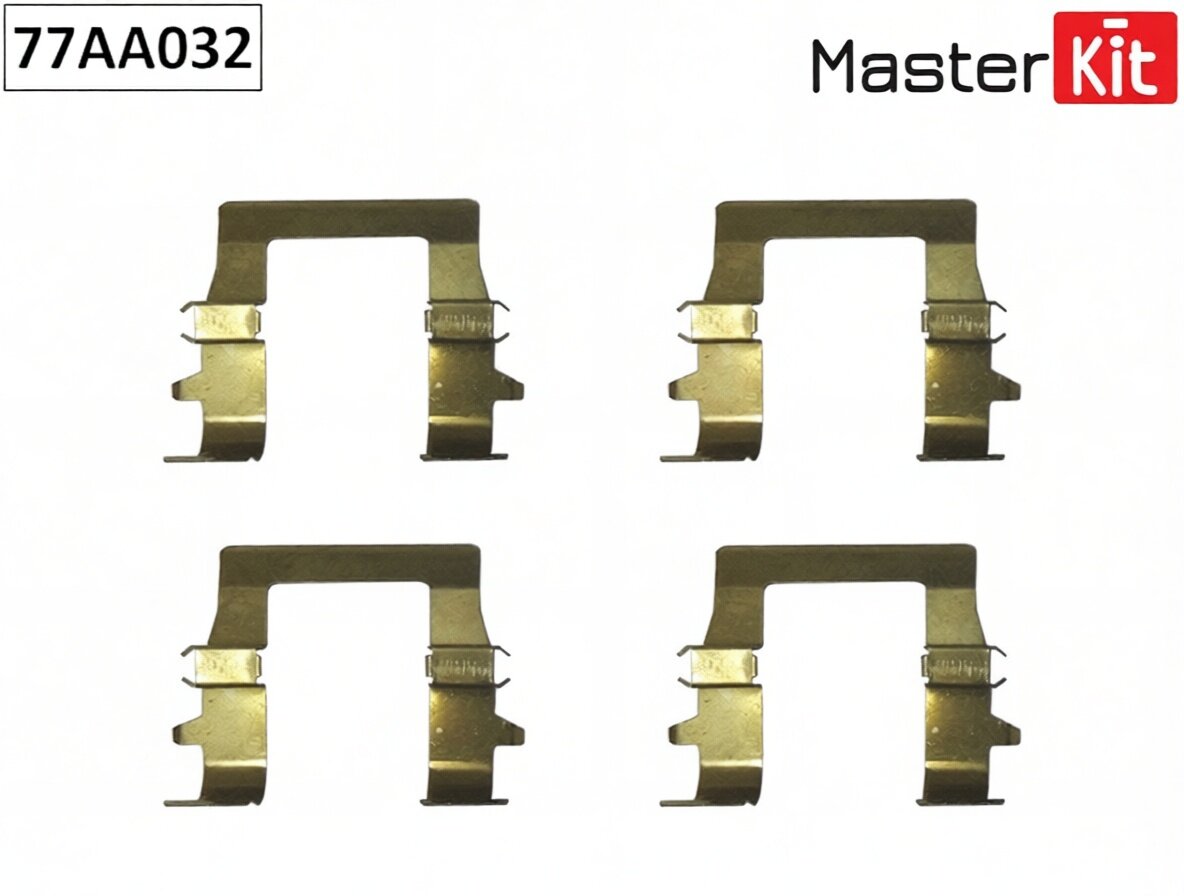 Комплект установочный тормозных колодок MITSUBISHI Montero 94-00 77AA032 MasterKit арт. 77AA032