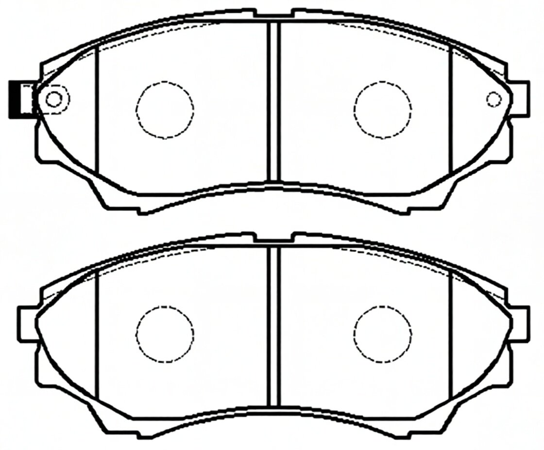 Колодки тормозные дисковые FORD RANGER 99-/MAZDA B-SERIE 99- /BT-50 06- PN5800 NiBK арт. PN5800