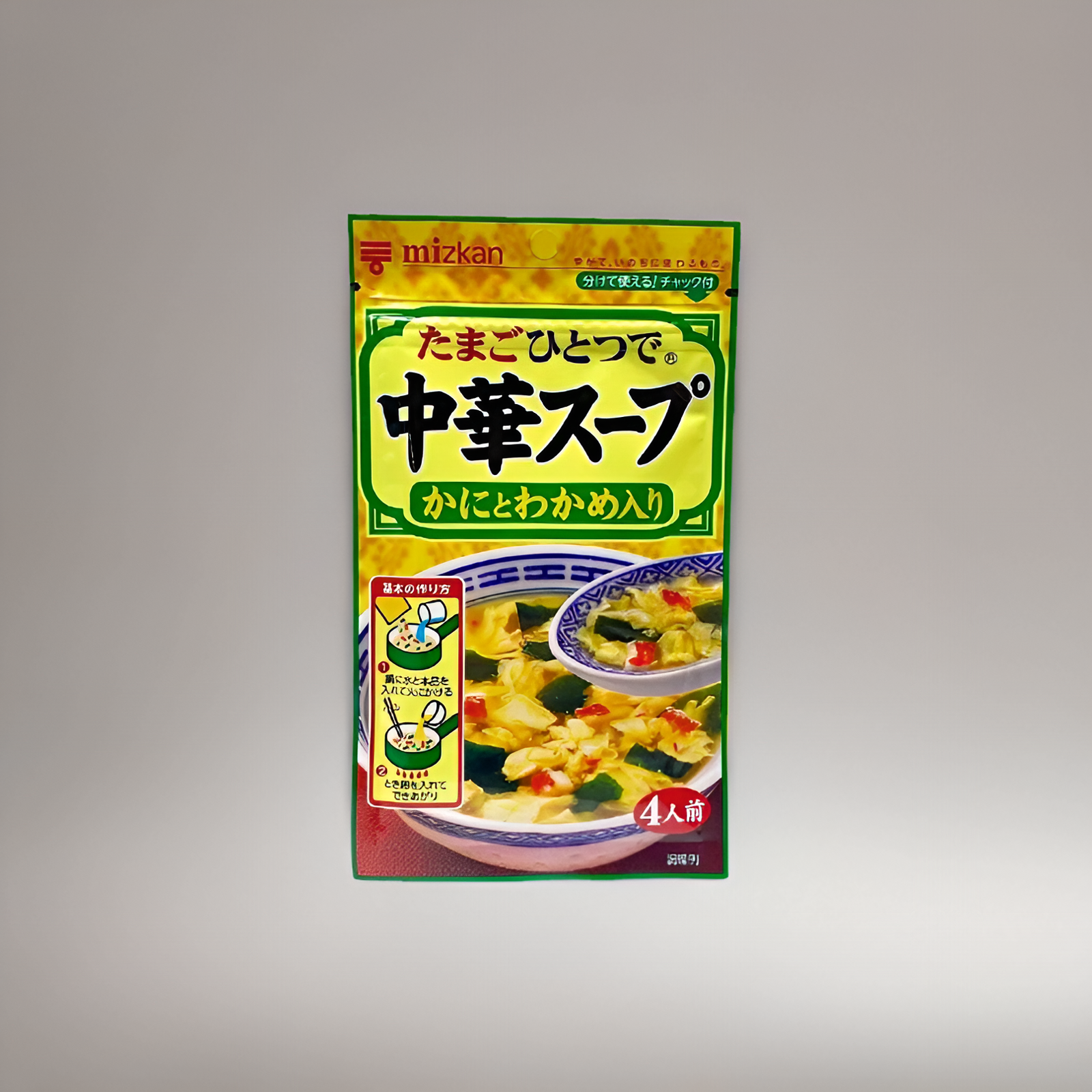 Суп в китайском стиле Mizkan со вкусом "Краб и вакамэ" 30 г, Япония