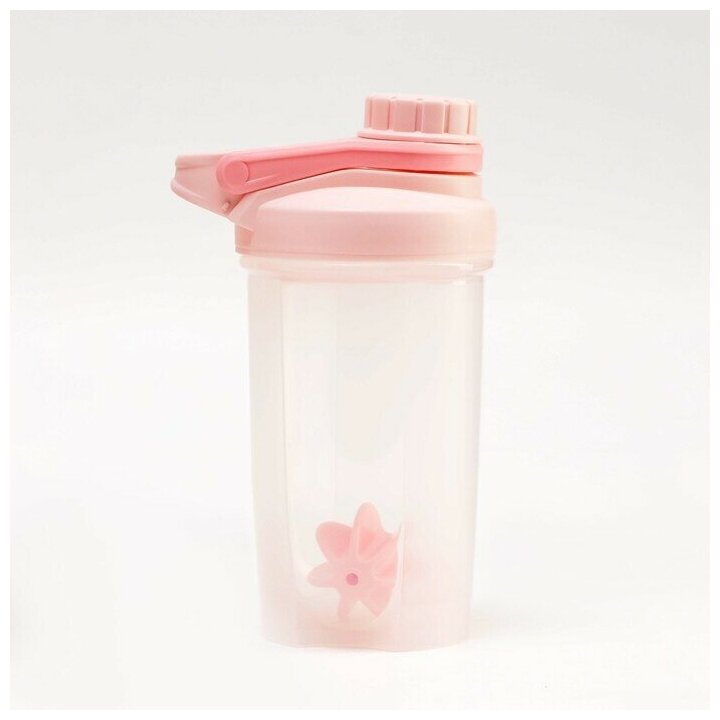 Шейкер, 500 мл, 11х18.5 см, розовый