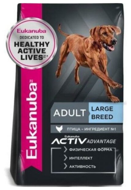 Eukanuba Для взрослых собак крупных пород с курицей и рисом (Adult Large breed) 3кг