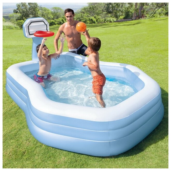 Игровой бассейн Баскетбольные Радости 257*188*130 см, клапан, INTEX, 57183