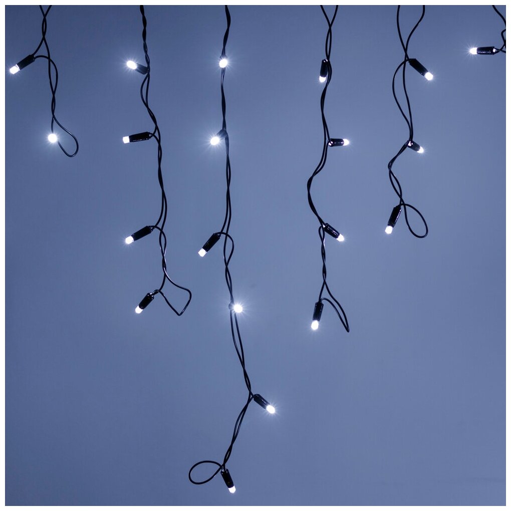 034125 Светодиодная гирлянда ARD-EDGE-CLASSIC-2400x600-BLACK-88LED-MILK-FLASH White (230V, 6W) (Ardecoled, IP65)