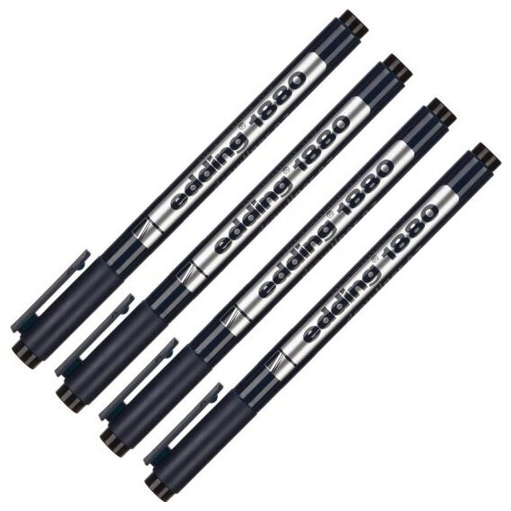 Набор линеров Edding E-1880/4S (0.25,0.35,0.5,0.7) 4 шт. черный д/че