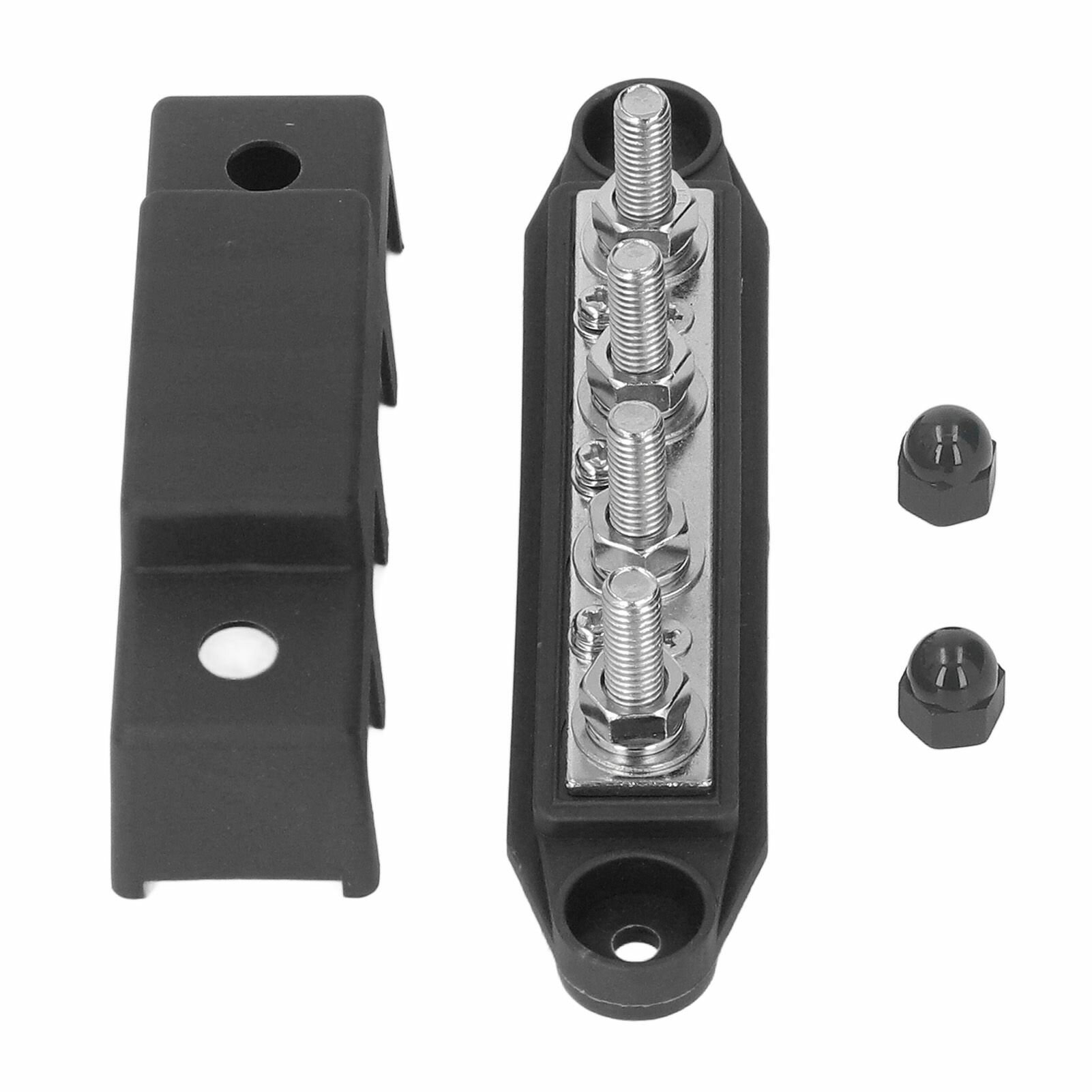 Шинная шина M8 с 4 шпильками, сверхмощный модуль, блок распределения питания, шинная коробка для яхты, 48 В постоянного тока, 250 А, черный