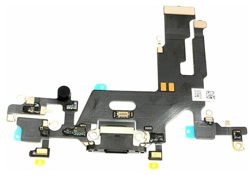 Нижний шлейф для iPhone 11 (Original) с разъемом зарядки и микрофонами Белый