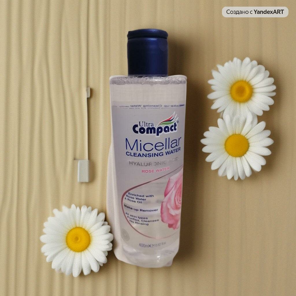 Мицеллярная вода с натуральной розовой водой