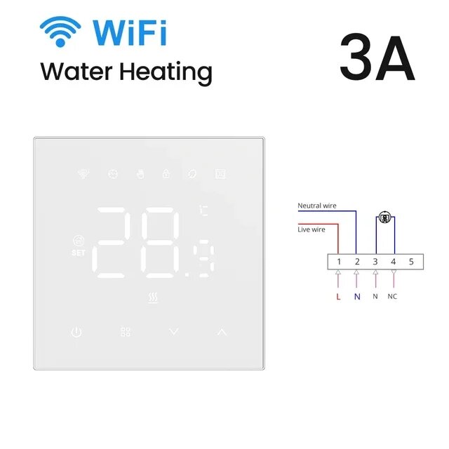 Wi-Fi термостат для водонагрева Water Heating-W 3A