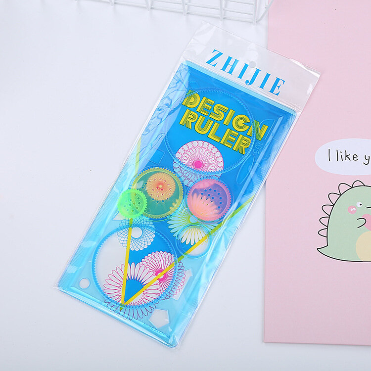 Набор многофункциональных линеек Qianhui для учеников начальной школы, оптовая геометрическая линейка, линейка для рисования, набор для рисования, трансформируемая линейка