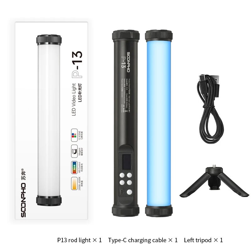 Soonpho P13 RGB светодиодный светильник для видеосъемки