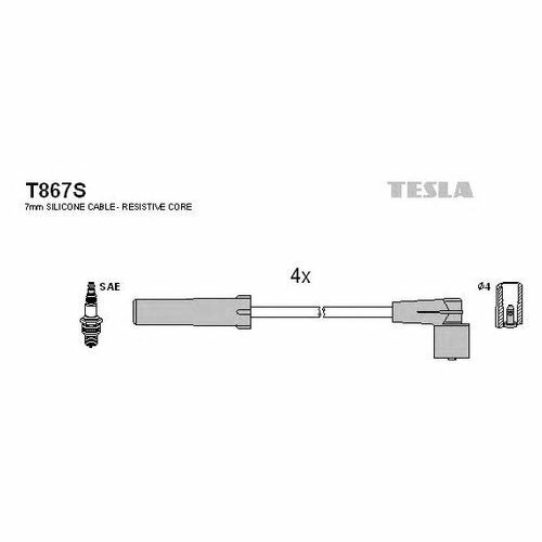 Комплект проводов зажигания Tesla t867s для Chevrolet Niva; LADA NADESCHDA 2120, NIVA