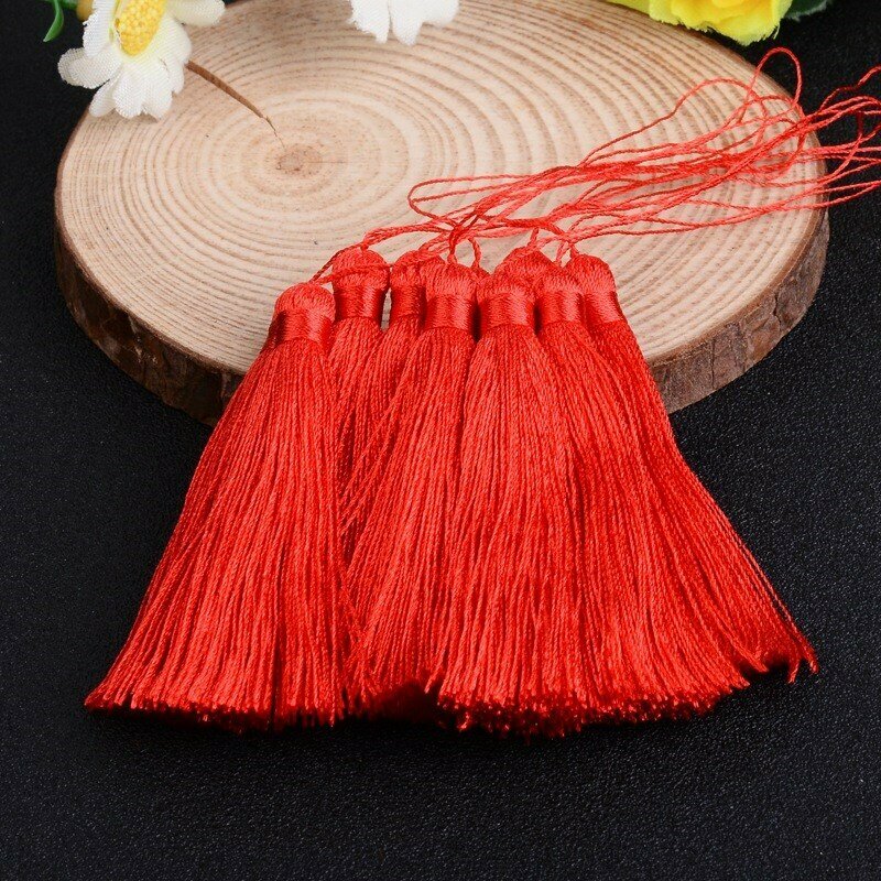 Кисточка декоративная, 60х6мм, нейлоновая, красная, 1 шт.