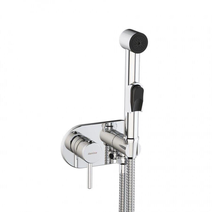212000000 option, смеситель монтируемый в стену с гиг. душем Damixa