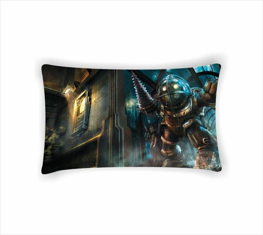 Подушка BioShock, Биошок №10, С одной стороны