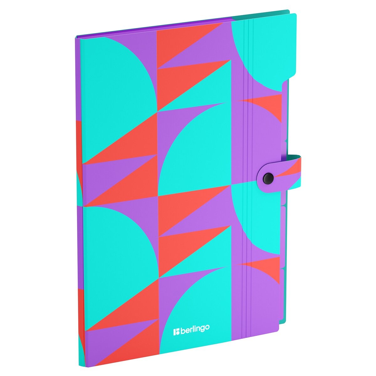 Папка для тетрадей Berlingo 5 отделений "Neonometry", А4, 600 мкм, на кнопке, с рисунком (XF4_05S23)