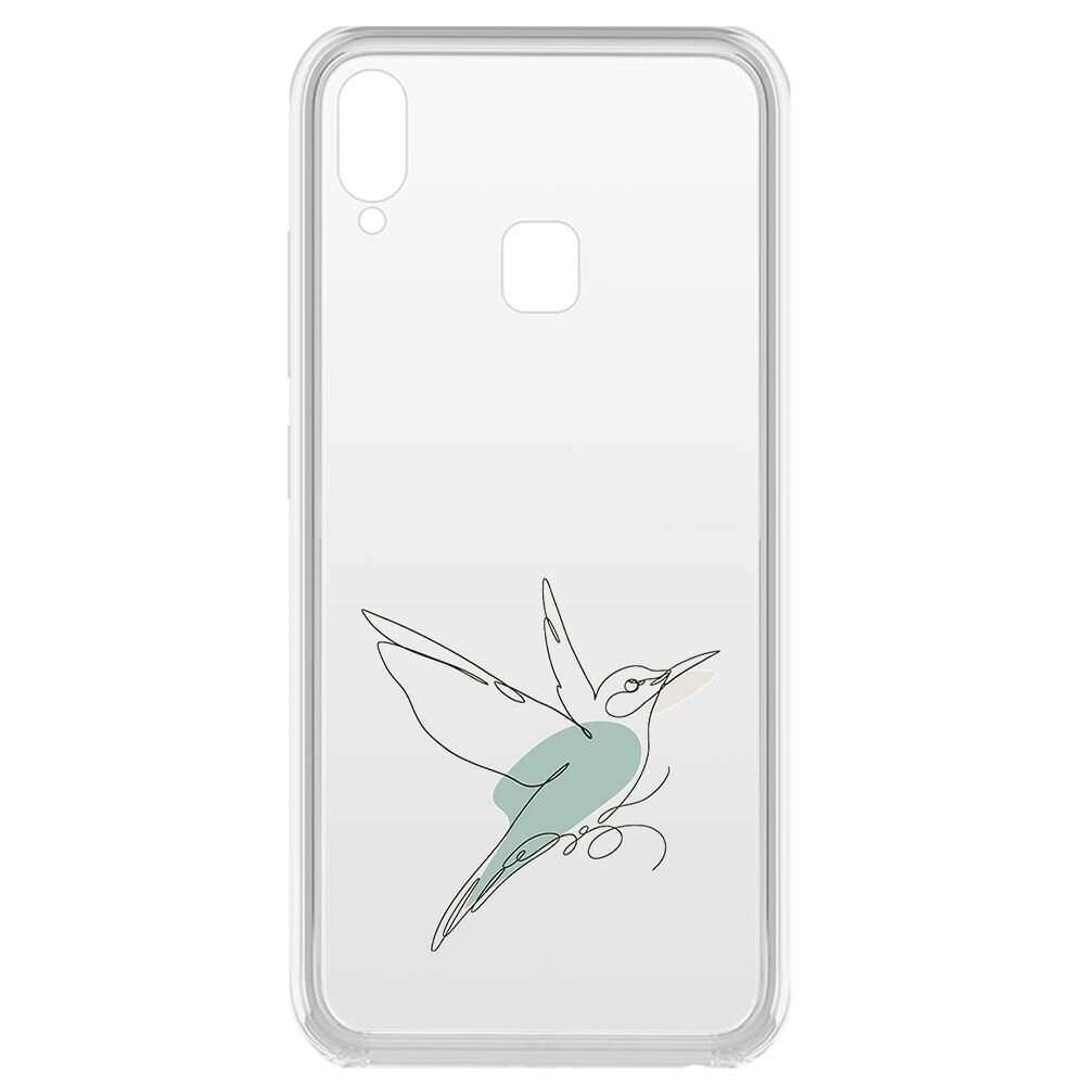 Чехол-накладка Krutoff Clear Case Легкость для Vivo Y91, с рисунком, термопластичный полиуретан (TPU)
