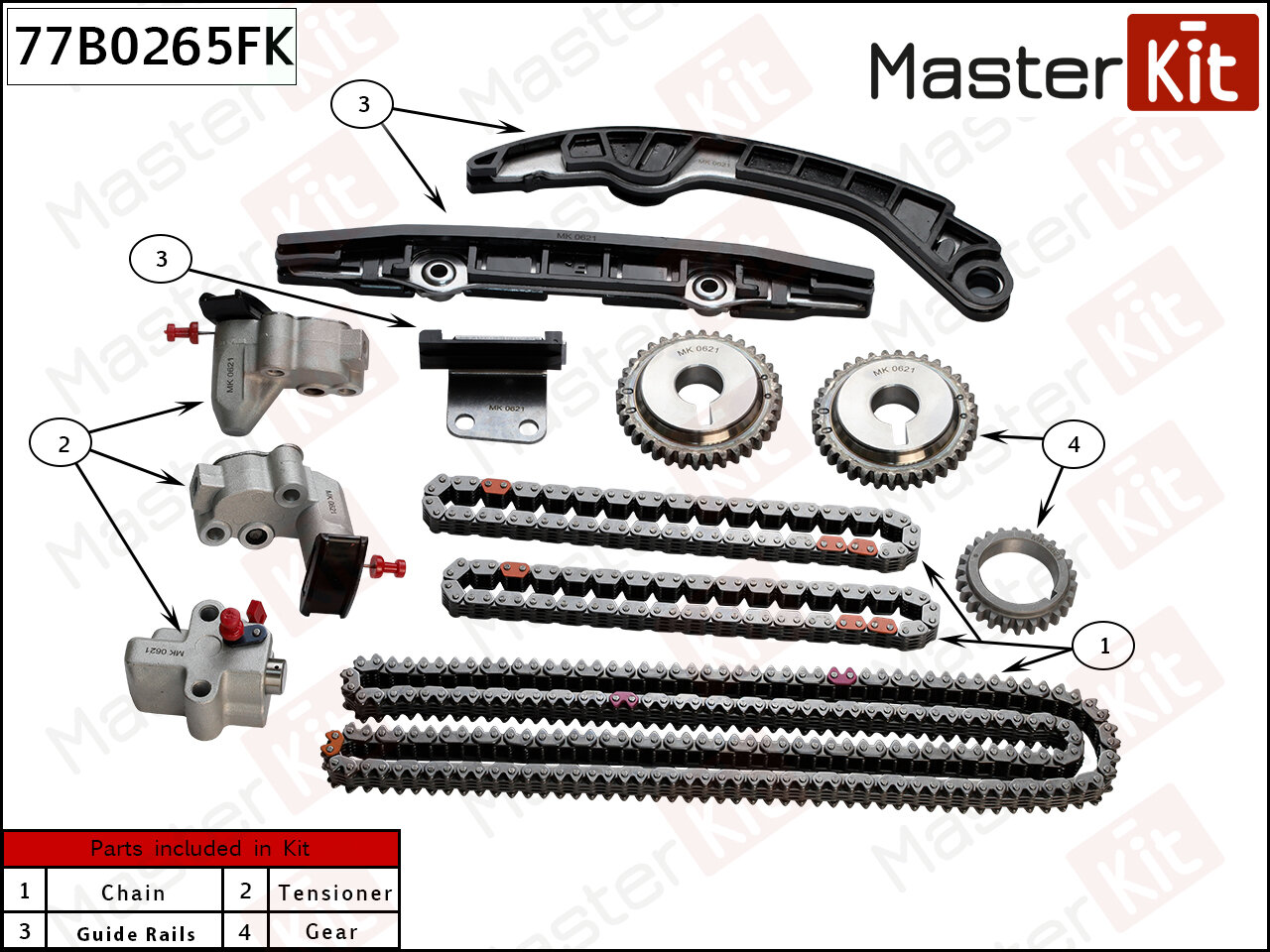 Комплект цепи ГРМ Master KiT 77B0265FK