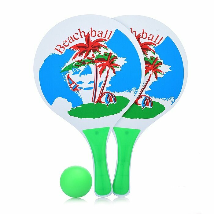 Детский бадминтон Oubaoloon "Лагуна", 2 ракетки, мяч, в коробке (JL8-02)