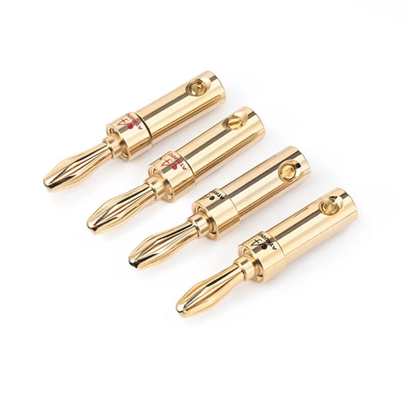 8 шт, Hi-Fi позолоченные разъемы типа «банан» для динамика «сделай сам», разъем типа «банан», аудиокабель