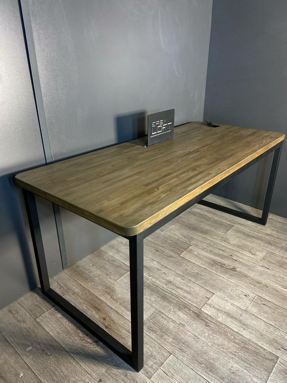 Стол "EasyLOFT" письменный, массив ясеня, 180x80x80см, дерево/металл