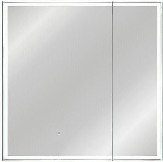 Зеркало-шкаф Style Line квартет 80x80 с подсветкой, сенсор на зеркале
