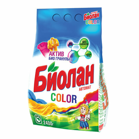Стиральный порошок-автомат 2,4 кг, биолан Color (Нэфис Косметикс), 103-4
