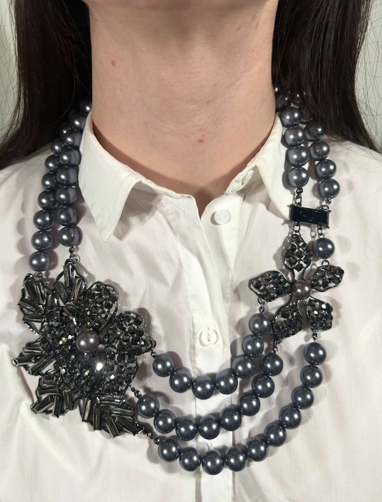 Колье, стекло