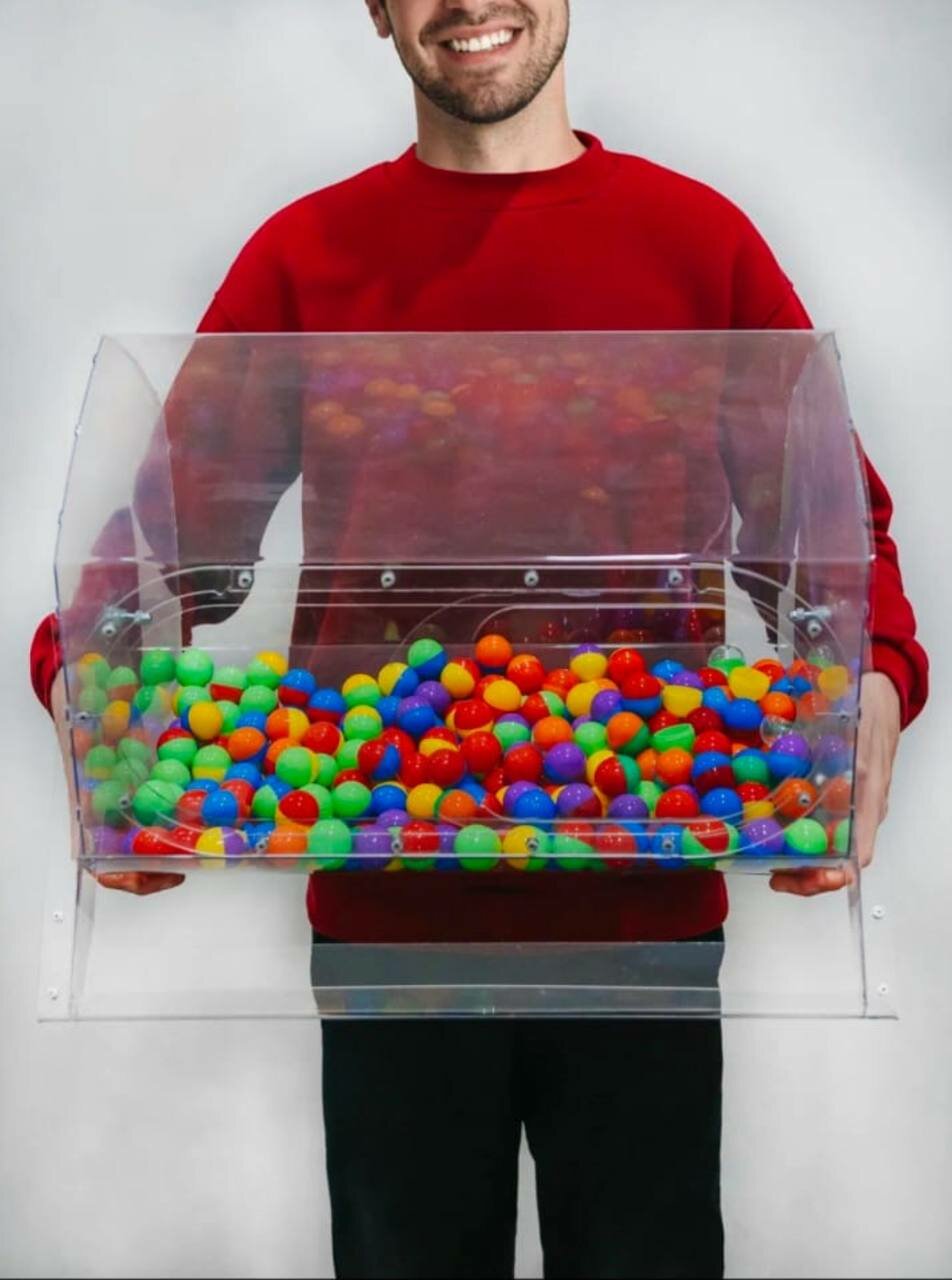 Лототрон для розыгрыша лотереи ударопрочный +250 шаров, 56х40х42см