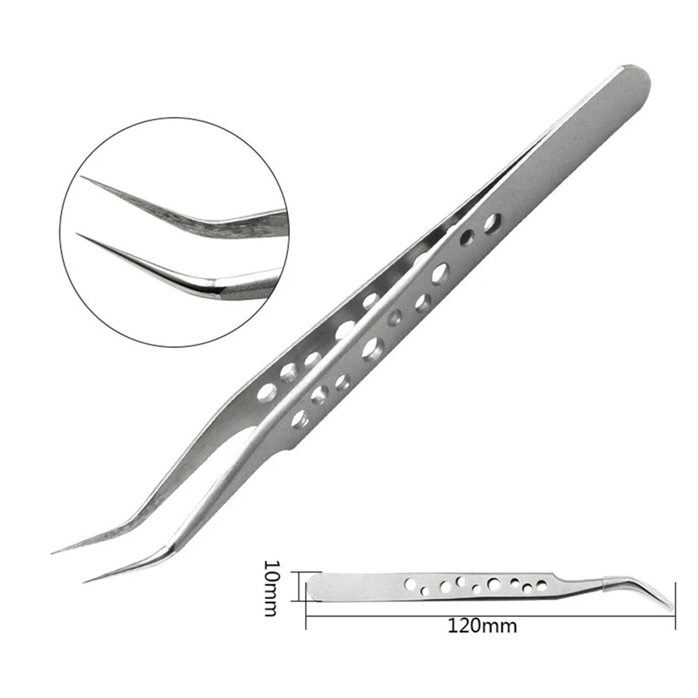 Пинцет промышленный нержавеющая сталь, Curved Tip