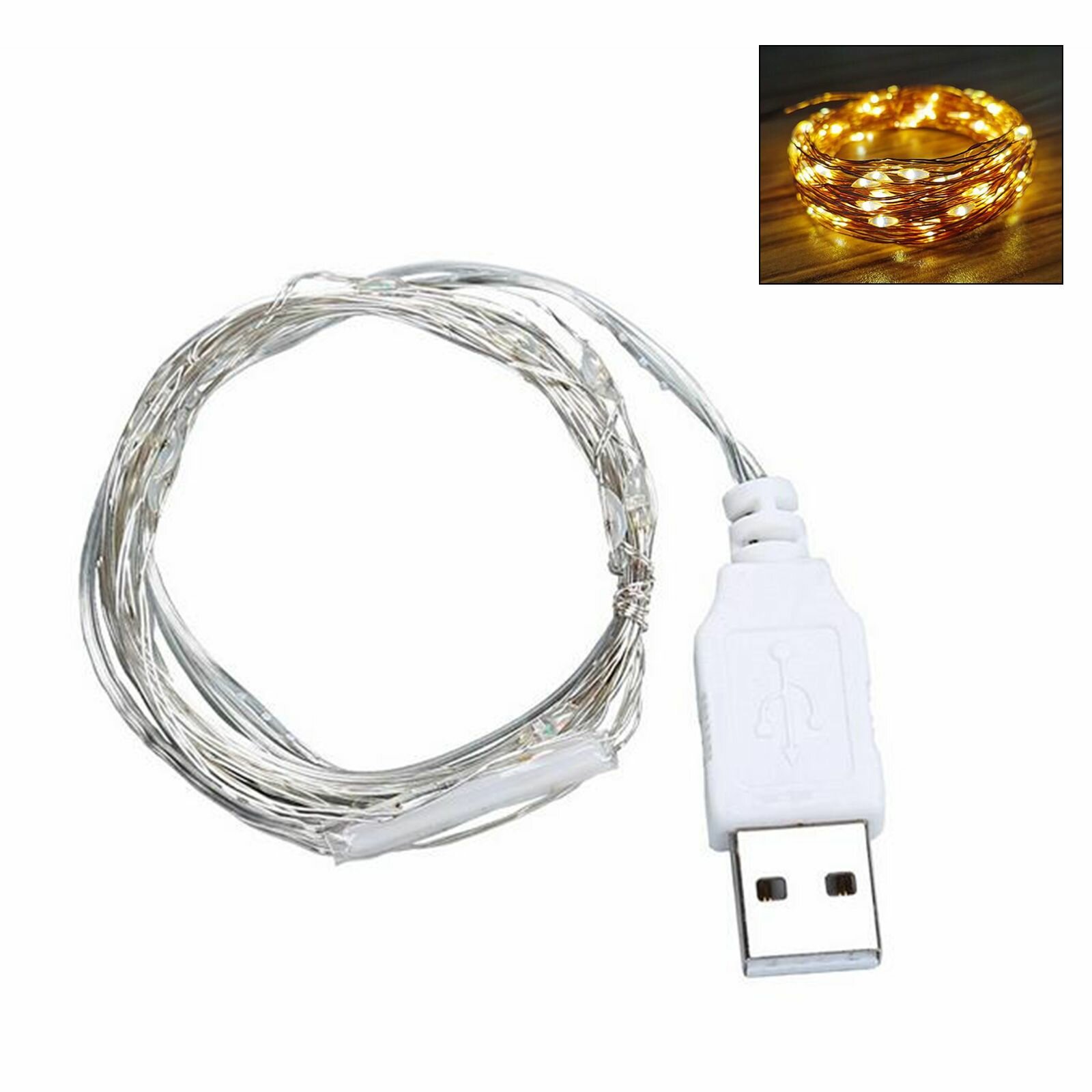 (1) USB-гирлянда из эпоксидной смолы своими руками, аксессуары для форм, 3 метра, 30 лампочек - теплый белый