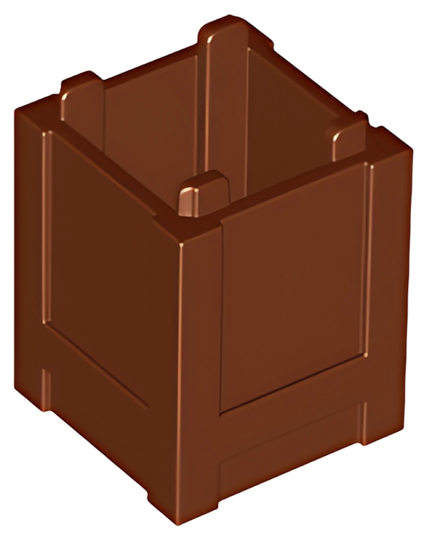 Деталь LEGO Контейнер Lego Container, Box 2 x 2 x 2 - Top Opening 61780 Reddish Brown U